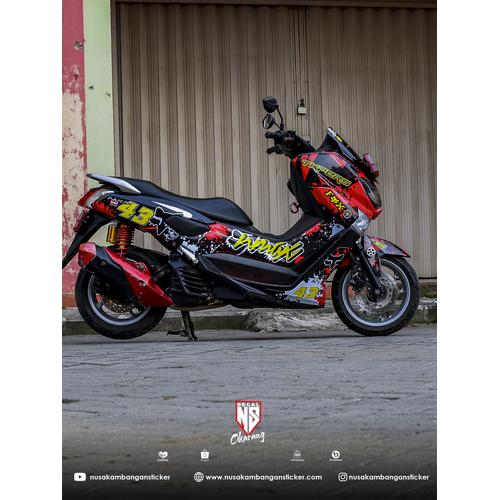 Jual Desain Stiker N Max 155 Merah Modifikasi Sticker Full Body ...