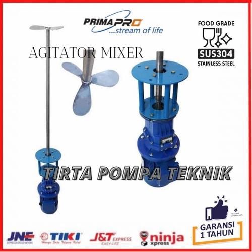 Jual Agitator Mixer Kimia SS304 1.1KW 1.5HP 3 Phase 2 Pole With Gearbox ...
