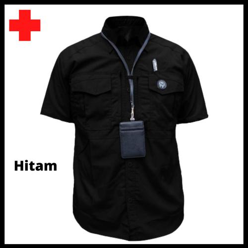 Jual Kemeja Tactical Lengan Pendek PDL Lapangan Kerja Baju PDH - Hitam ...