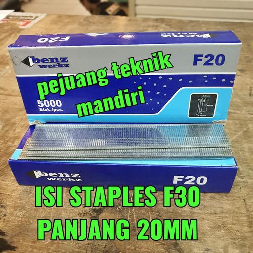Jual ISI STAPLES PAKU TEMBAK ANGIN MODEL LURUS F30 / F25 / F20 / F15 ...