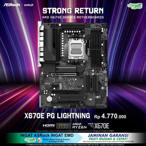 Jual Mainboard ASRock X670E-PG Lightning - AM5 DDR5 ASRock X670-E PG ...