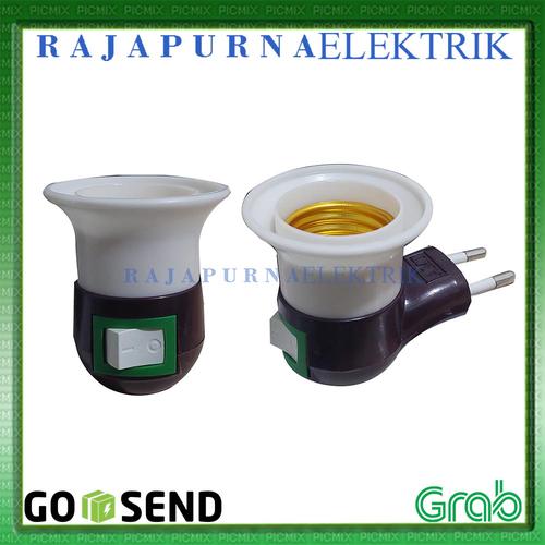 Jual FITTING LAMPU COLOK ON OFF + SAKLAR SWITCH SINSEKI E27 LAMP HOLDER ...