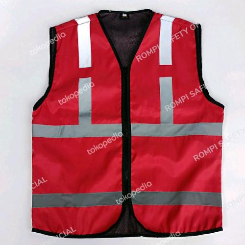 Jual SAFETY VEST TERBARU BAHAN TASLAN WARNA MERAH - S - Kab. Boyolali ...