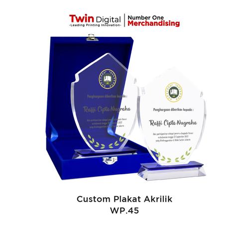 Jual Plakat Akrilik Premium Piagam Penghargaan Tropi Wisuda - Plakat WP ...