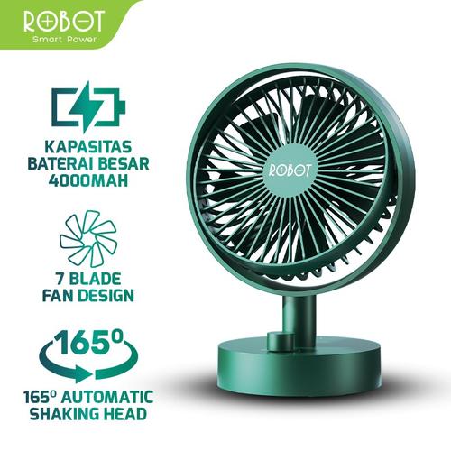 Jual ROBOT RT-BF12 Kipas Angin Meja Portable 4000mAh 6 inch USB Mini ...