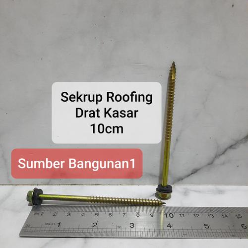 Jual Skrup Roofing kayu drat kasar 10cm // sekrup roofing kayu - Kab ...