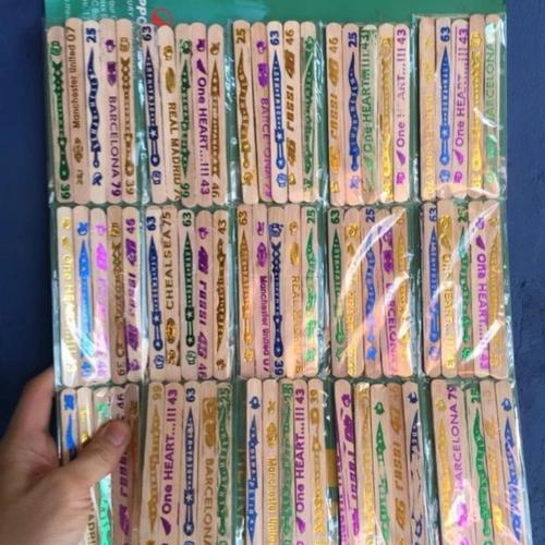 Jual stik mainan es krim lembaran stik tepuk/stik sablon mainan stik ...