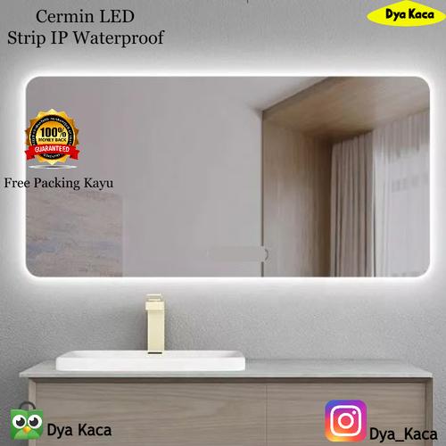 Jual CERMIN KAMAR MANDI LED KOTAK SHABBY / CERMIN DINDING / CERMIN ...