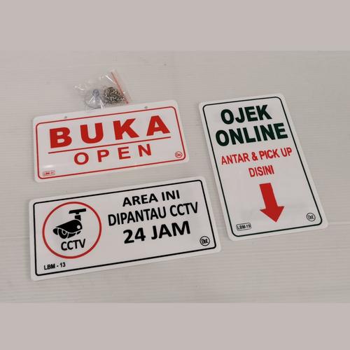 Jual Tulisan label acrylic/tanda label akrilik ukuran Medium - Buka ...