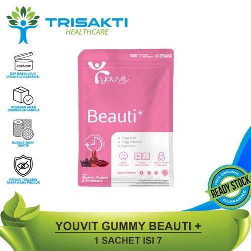Jual Multivitamin Youvit Beauti+ Gummy Biotin Vit C Sachet isi 7 - 3 ...