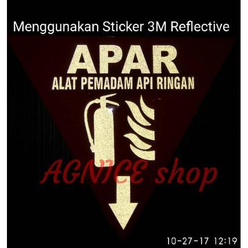Jual Rambu Segitiga Alat Pemadam Api APAR Acrylic 2mm Sticker 3M ...