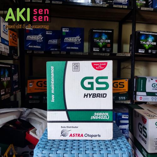 Jual accu aki basah mobil ns40zl / 36b20l 12volt 35ah GS hybrid - Kota ...