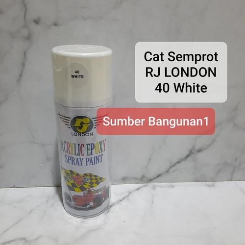 Jual Cat semprot RJ London 40 white putih mengkilap pylox spray 400cc ...