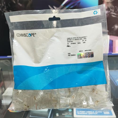 Jual CONNECTOR LAN RJ45 AMP / RJ 45 COMMSCOPE KONEKTOR ISI 50 PCS ...