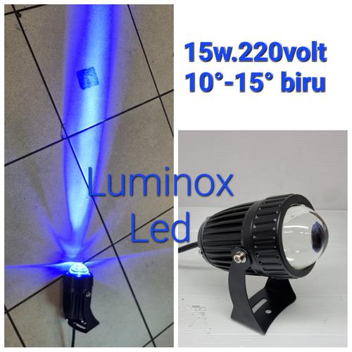 Jual spot light fokus led biru 15watt 15w / sorot tiang tugu pohon 15 ...