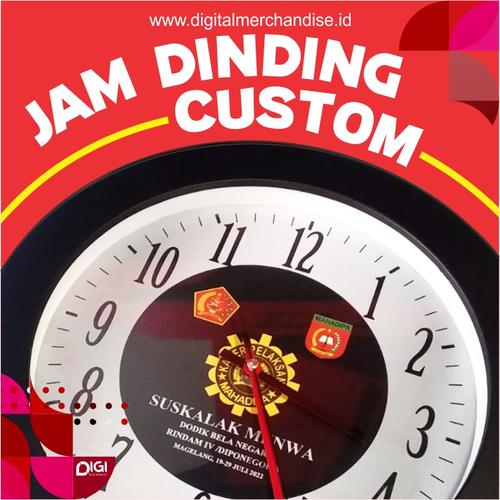 Jual JAM DINDING CUSTOM SATUAN bisa logo, foto atau desain sendiri ...
