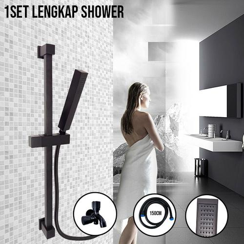 Jual 1SET Shower Lengkap Tiang Hand Shower Hitam Balok ABS&Stainles SJ ...