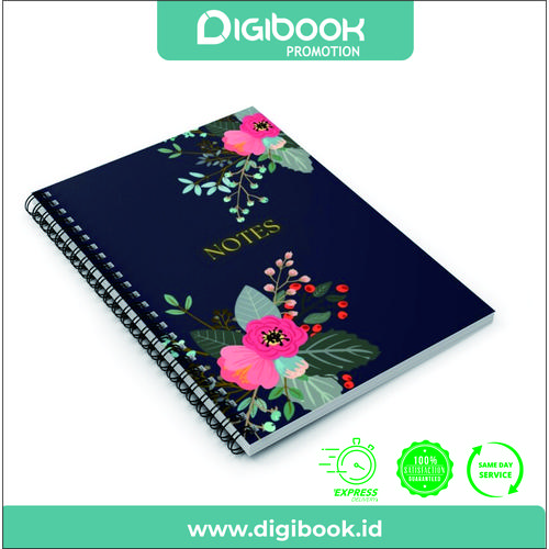 Jual Cetak Notebook A5 / Buku Agenda Memo Custom Jilid spiral - isi ...