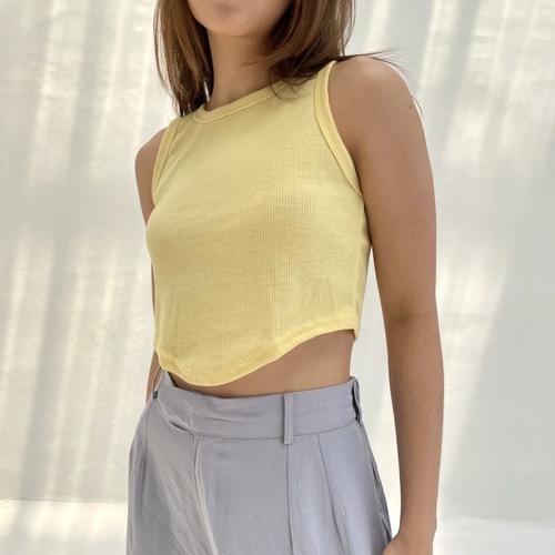 Jual SORA TOP | Ribbed Tank Top Crop Summer Basic Tanktop Rib Kaos ...