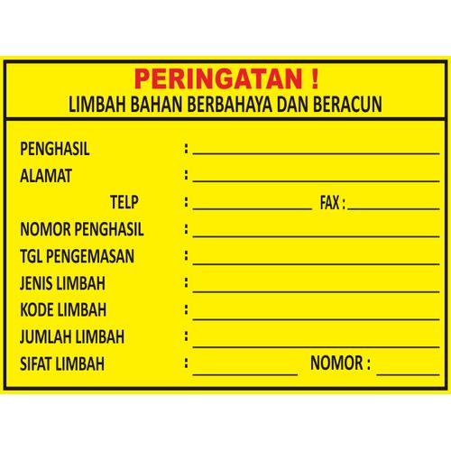 Jual Sticker LIMBAH B3 | PERINGATAN | - VINYL - Kota Balikpapan ...