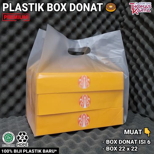 Promo Kantong Plastik Box Donat 6 pcs Plastik HD Box Donat Setengah ...