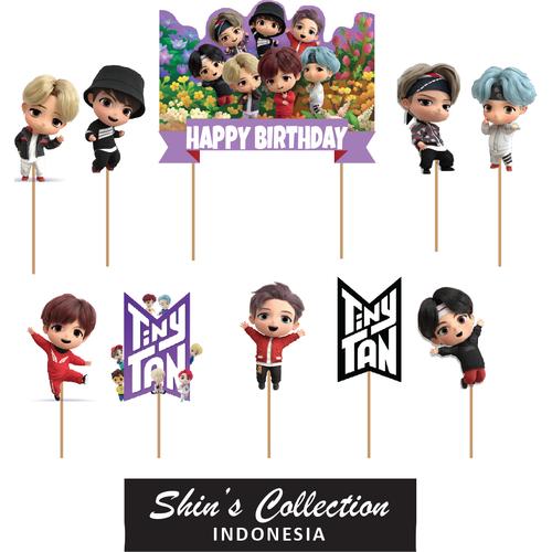 Jual Cake topper Tiny Tan BTS set isi 10 pc - 01 - Kab. Banyumas - shin ...