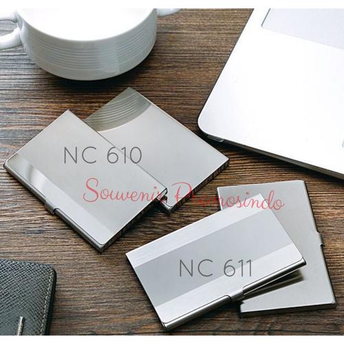 Jual Name Card Holder Stainless NC 611/ Kotak Kartu Nama Bisa Custom/polos - SILVER, Polos ...