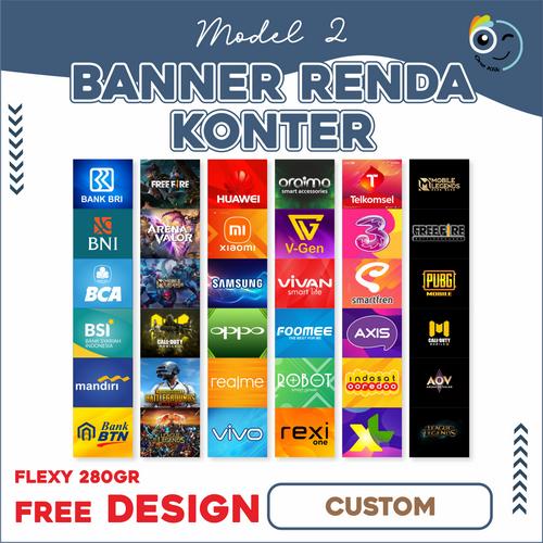 Jual Spanduk Banner Konter Portrait/Spanduk Dinding Konter - BRILINK, 150 X 30 (CM) - Kab ...