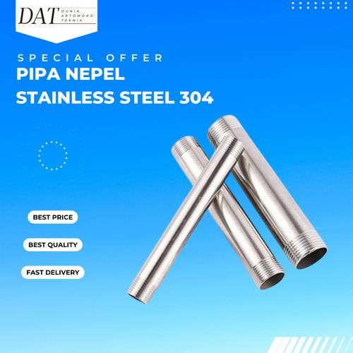 Jual Pipa Nepel / Pipe Nipple Stainless Steel - 3/8 Inch, 10 Cm ...