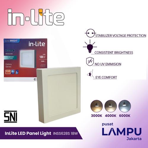 Jual INLITE Led Panel Outbow Kotak 18watt LED 220V 220volt 18W square ...