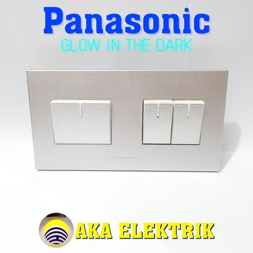 Jual Saklar Panasonic Engkel Lebar+Saklar Seri Kecil Style E Silver ...