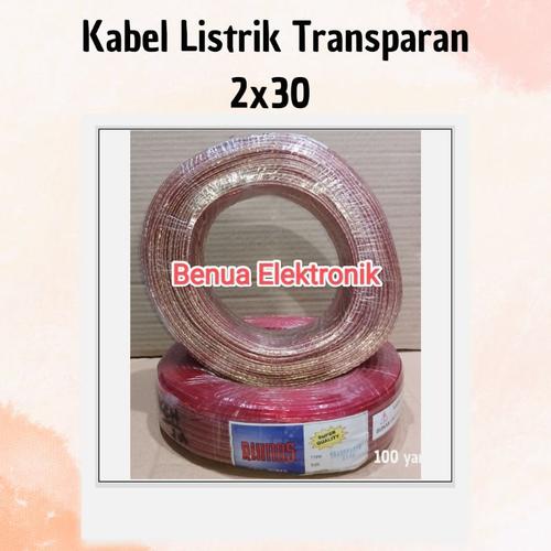 Jual Kabel (PER 10 METER) 2X30 Kabel listrik transparan/kabel audio ...