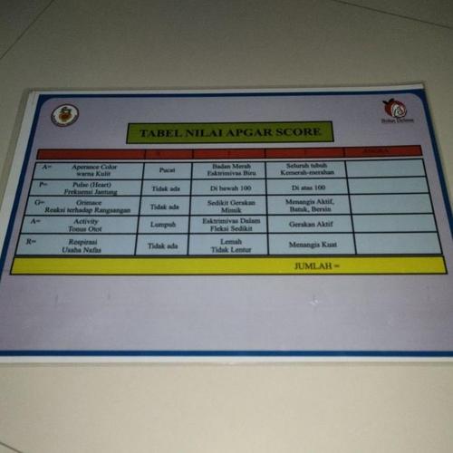 Jual Poster Tabel Nilai Apgar Score New 2022 - Jakarta Timur - ronin ...