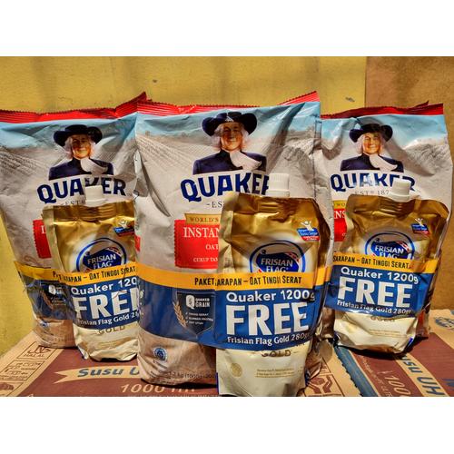 Jual Quaker Instant Oatmeal 1200 gr 1,2kg Merah - Jakarta Barat - Pasar ...
