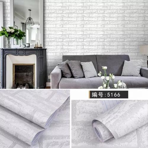 Jual Wallpaper Sticker Dinding Motif Batu Bata Putih - Kota Malang ...