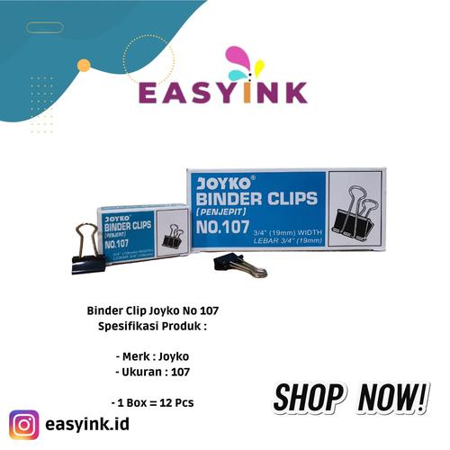 Jual Binder Clip Joyko No 107 - 1 Box Besar - Jakarta Selatan - Easy ...