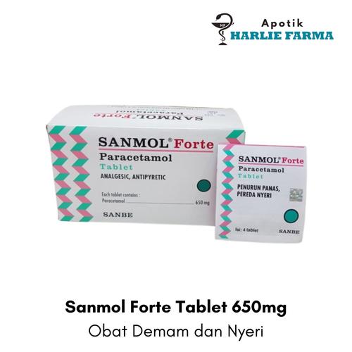 Jual Sanmol Paracetamol Forte Tablet 650mg - Obat Demam dan Nyeri - Box ...