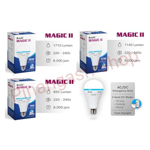 Jual Lampu LED Emergency Arashi Magic 9W 12W 18W Arasi 9 12 18 Watt Surya - Arashi Magic 9W ...