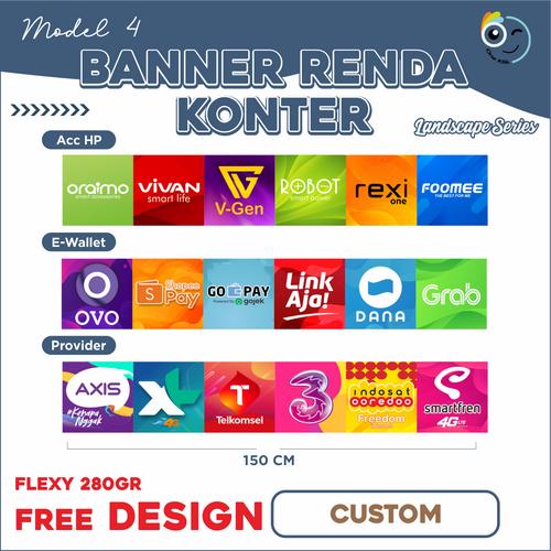 Jual Spanduk Banner Konter Landscape/Renda Landscape/Spanduk Dinding ...