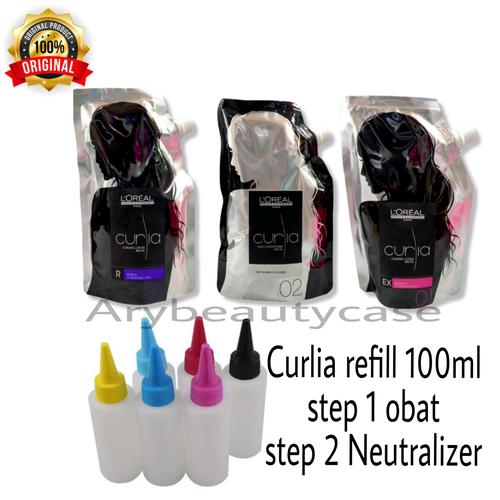 Jual Loreal Curlia refill 100ml step 1 dan step2 obat keriting rambut ...
