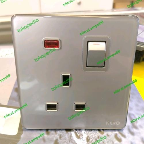 Jual Stopkontak AC NERO NEW PRECIOSA GREY/Colokan Socket 3pin Ac ...