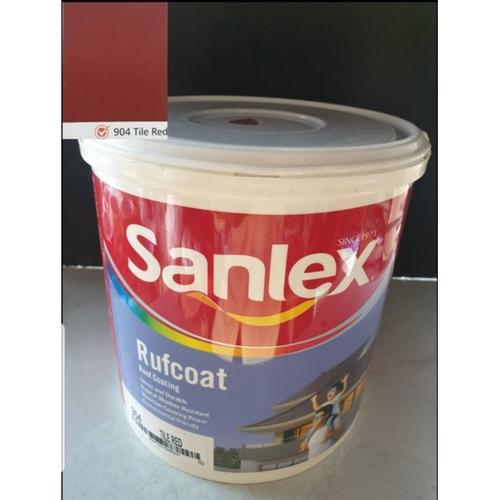 Jual cat genteng roof paint rufcoat roof coating sanlex warna tile red ...