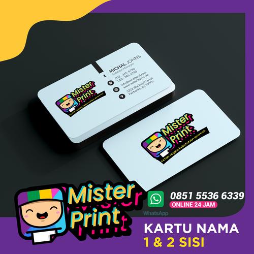 Jual Cetak kartu nama full color ukuran standar free design - Laminasi ...