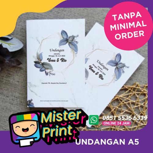Jual Cetak Undangan Pernikahan Ukuran A5 bonus plastik - Warna Putih ...