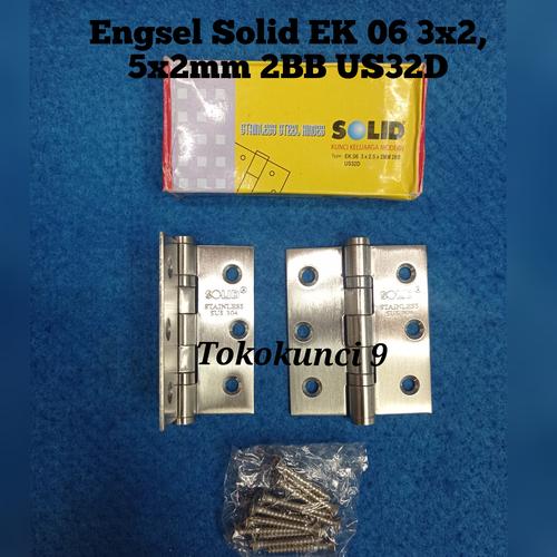 Jual Engsel Solid EK 06 3x2, 5x2mm 2BB US32D engsel Jendela SUS304 ...