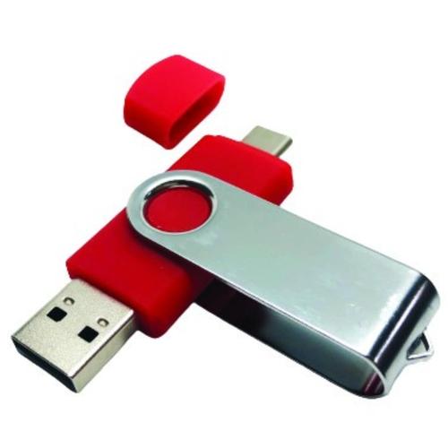Jual Custom Grafir USB Flashdisk Swivel OTG Type C - Merah 32 gb ...