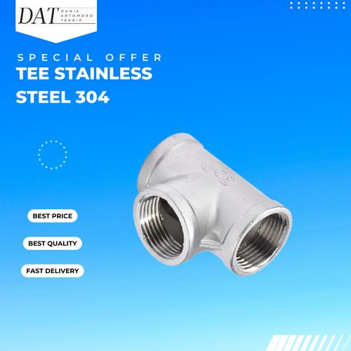 Jual Tee / Straight Tee Drat Dalam Stainless Steel - 1 1/2 Inch ...