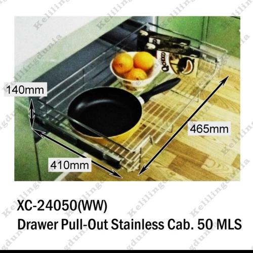 Jual RAK DAPUR TARIK PANCI GELAS DRAWER PULL OUT 24050 MLS STAINLESS ...