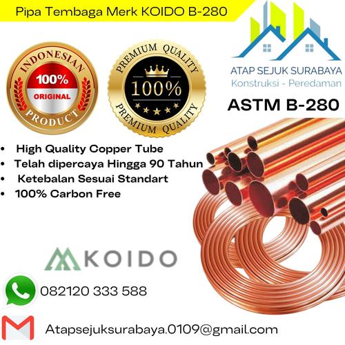 Jual Pipa Tembaga Dia 1/4 - 3/4 Pipa Ac Roll / Pancake Merk Koido - 5/8 ...