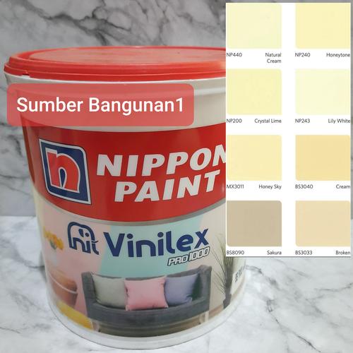 Jual Cat tembok Vinilex pro cream coklat putih dinding nippon paint 4 ...